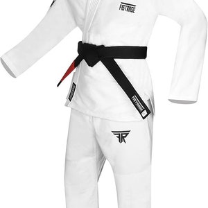 Jiu Jitsu Gi Patch BJJ Brazilian for Men & Women MMA Uniform With Belt ...