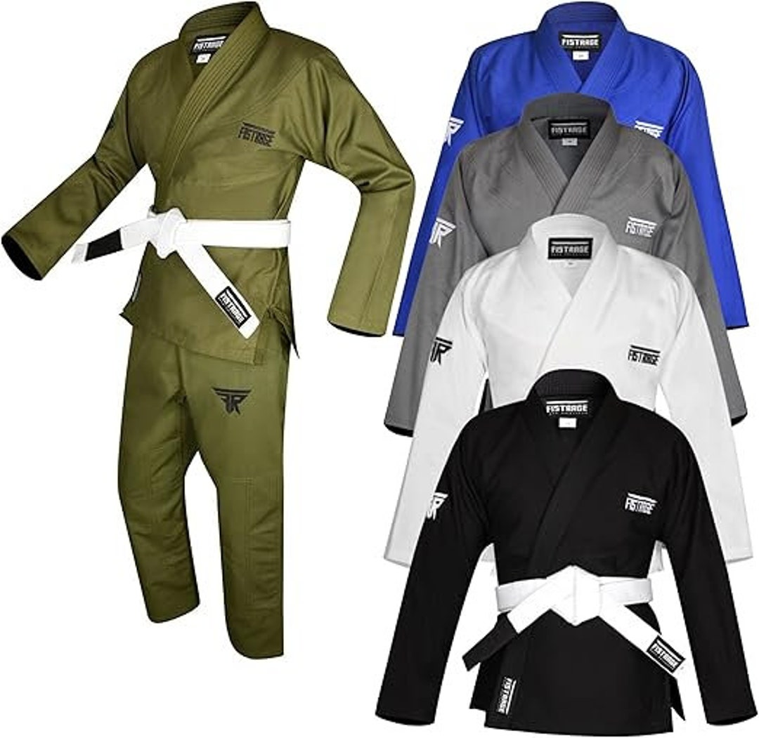 Jiu Jitsu Gi Patch BJJ Brazilian for Men & Women MMA Uniform With Belt ...