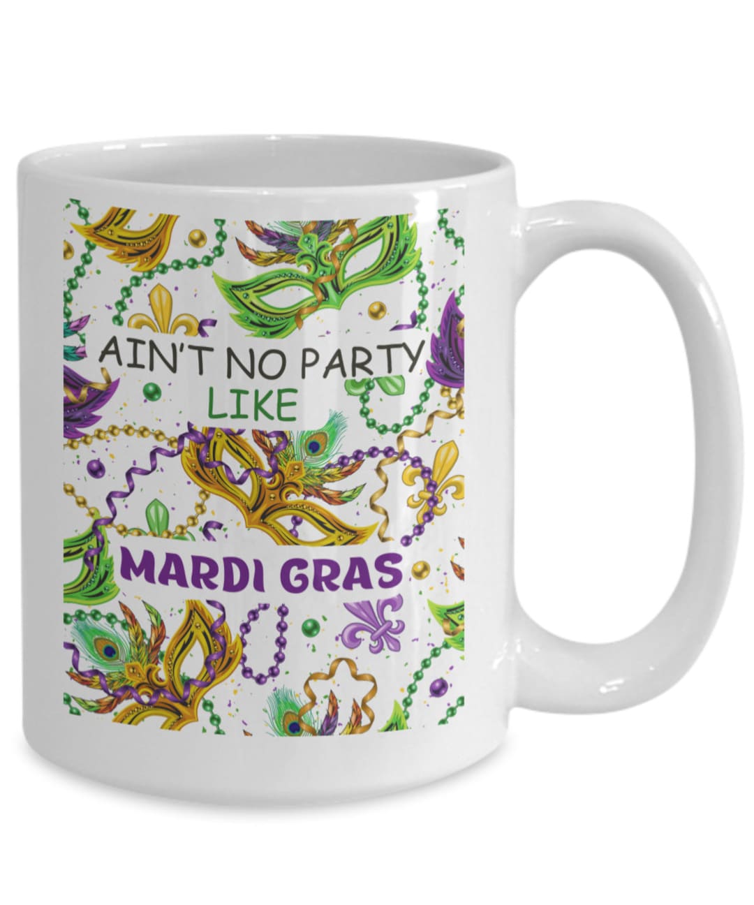 Mardi Gras Gift, Mardi Gras Mug, Carnival Gift, New Orleans Mug, Fat ...