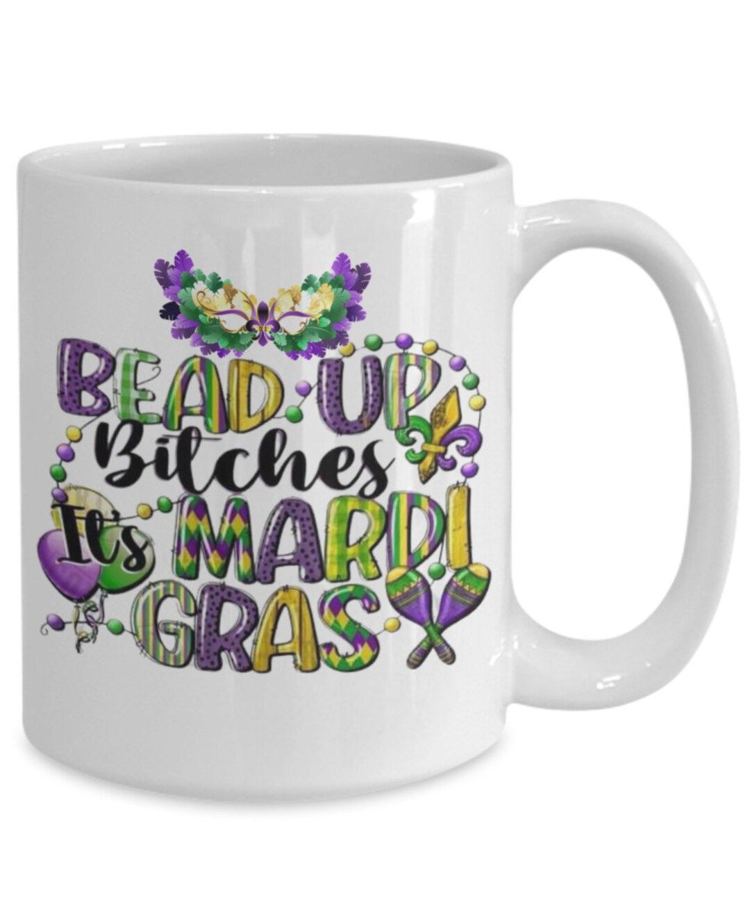 Mardi Gras Gift, Mardi Gras Mug, Carnival Gift, New Orleans Mug, Fat ...