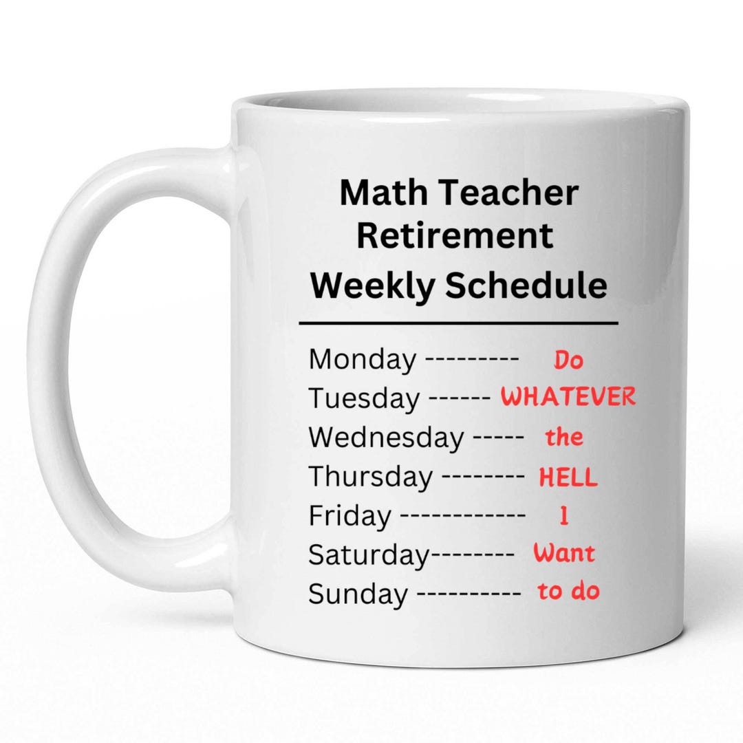 Math Teacher Mug, Retirement Mug, Math Gift, Teacher Retirement, Gift ...