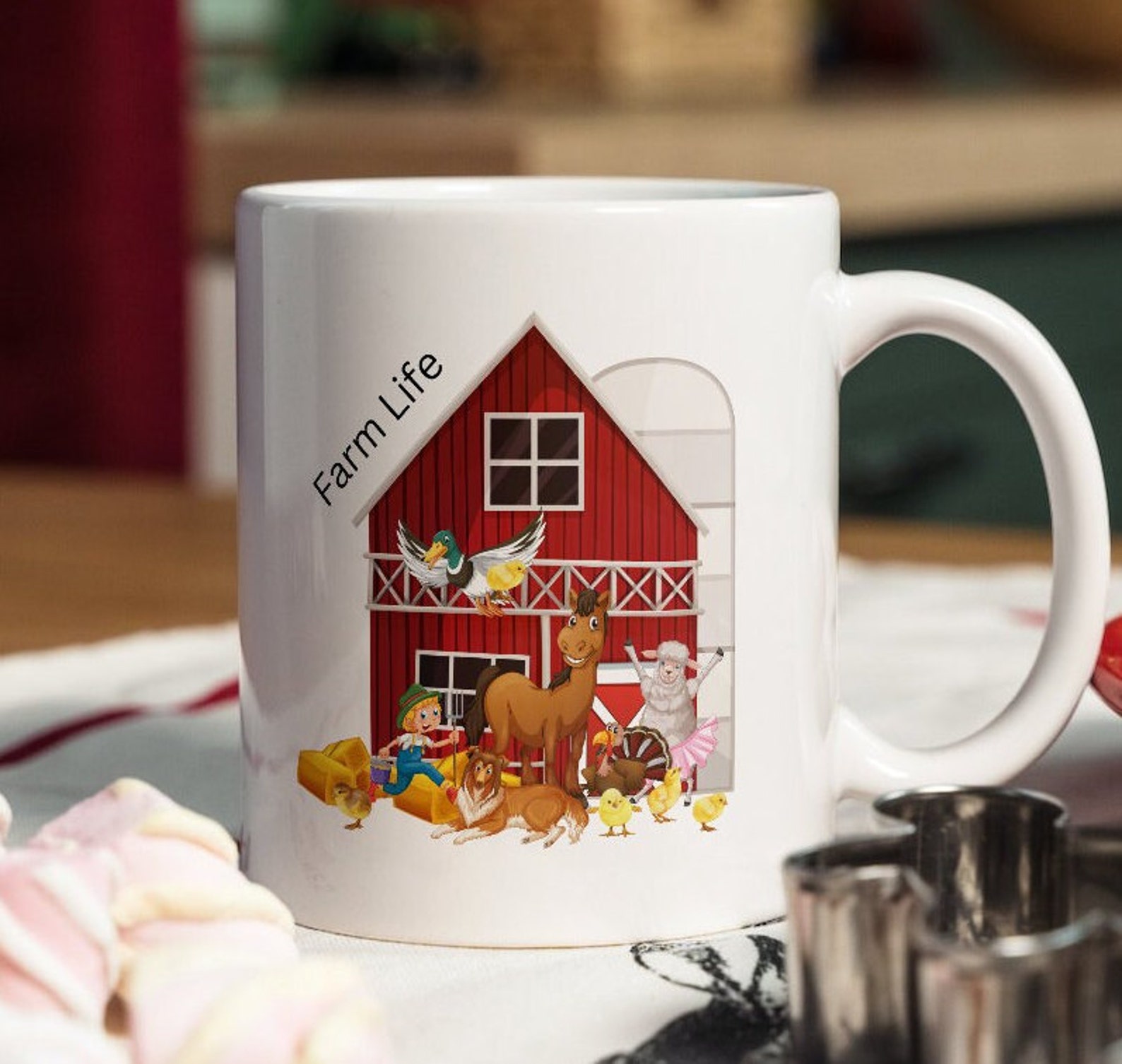 Farm Life Coffee Mug, Farm Animal Coffee Mug, Farm Life Coffee Cup ...