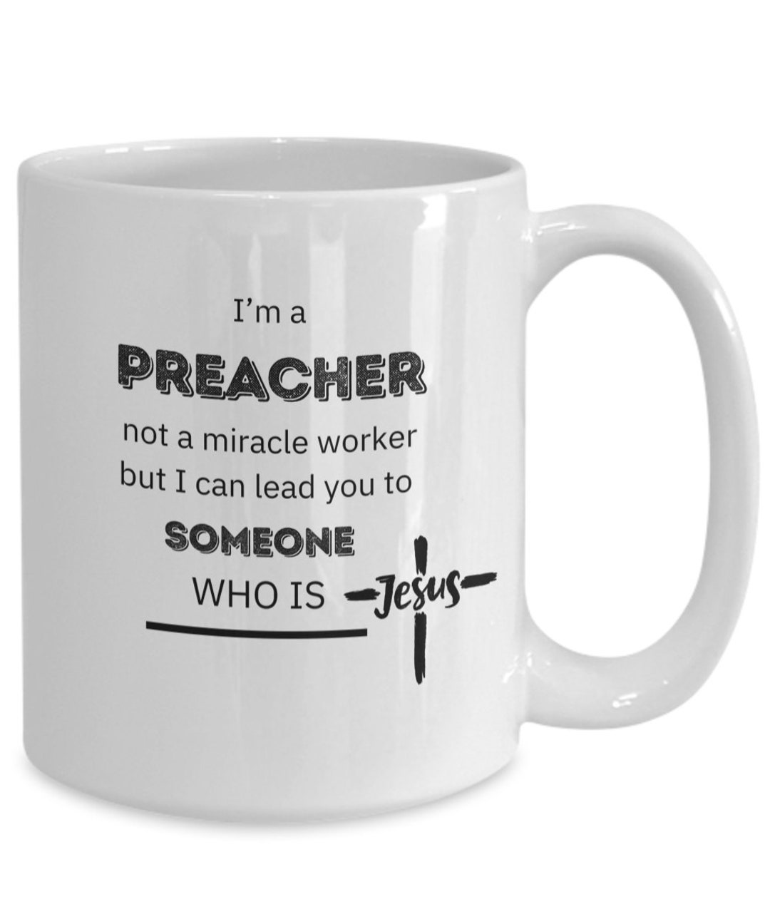 Preacher Mug, Religious Gift, Pastor Appreciation, Church Leader Gift ...