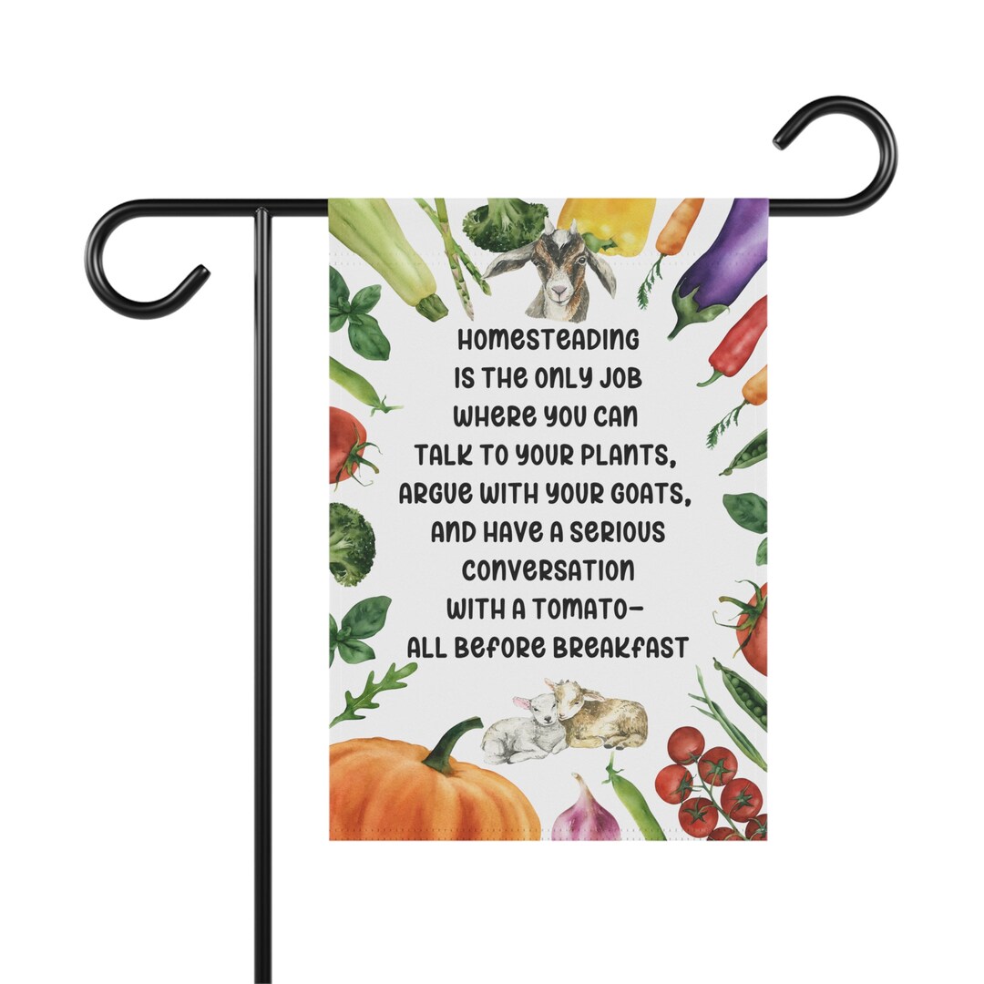 Homesteading Flag, Homesteading Banner, Garden Flag for Homesteader ...