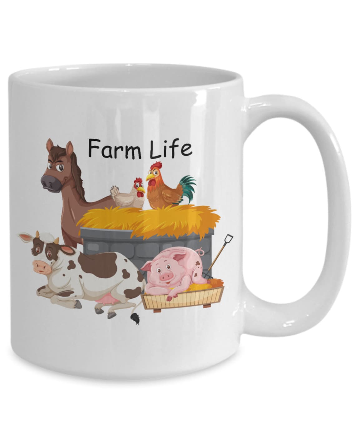 Farm Animal Mug, Farm Life Cup, Farm Animal Mug, Gift for Farmer ...