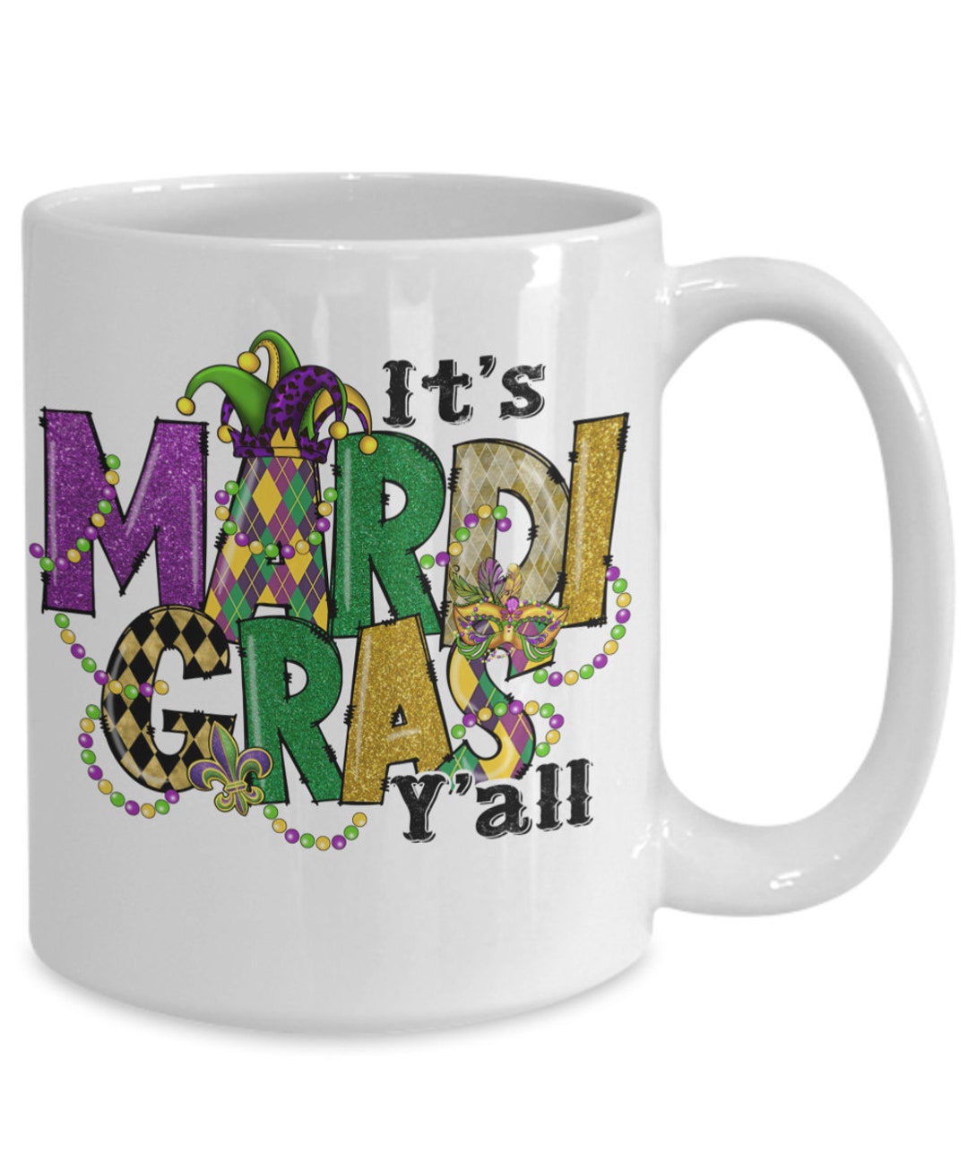 Mardi Gras Mug, Mardi Gras Gift, Y'all Mug, New Orleans Gift, Carnival ...