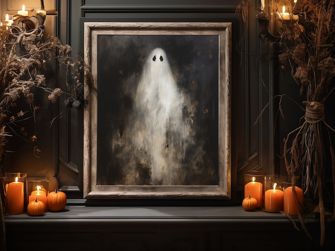Ghost Print Halloween Wall Decor Printable Ghost Trendy Wall Decor Fall ...
