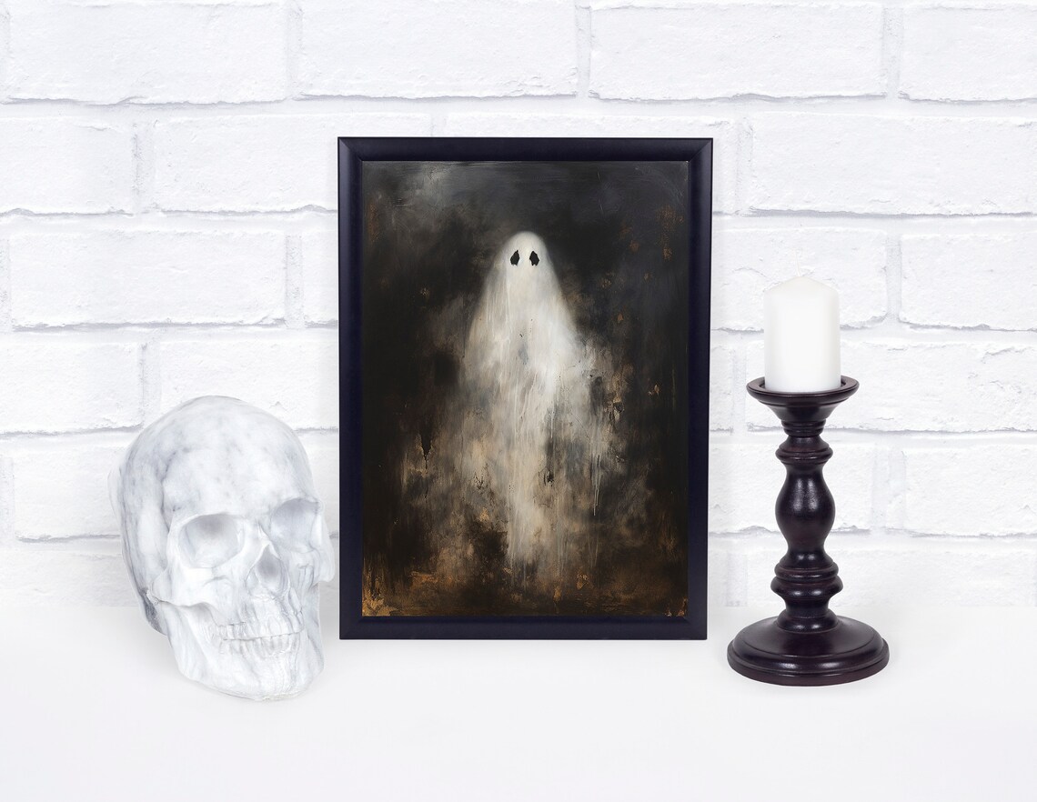 Ghost Print Halloween Wall Decor Printable Ghost Trendy Wall Decor Fall ...
