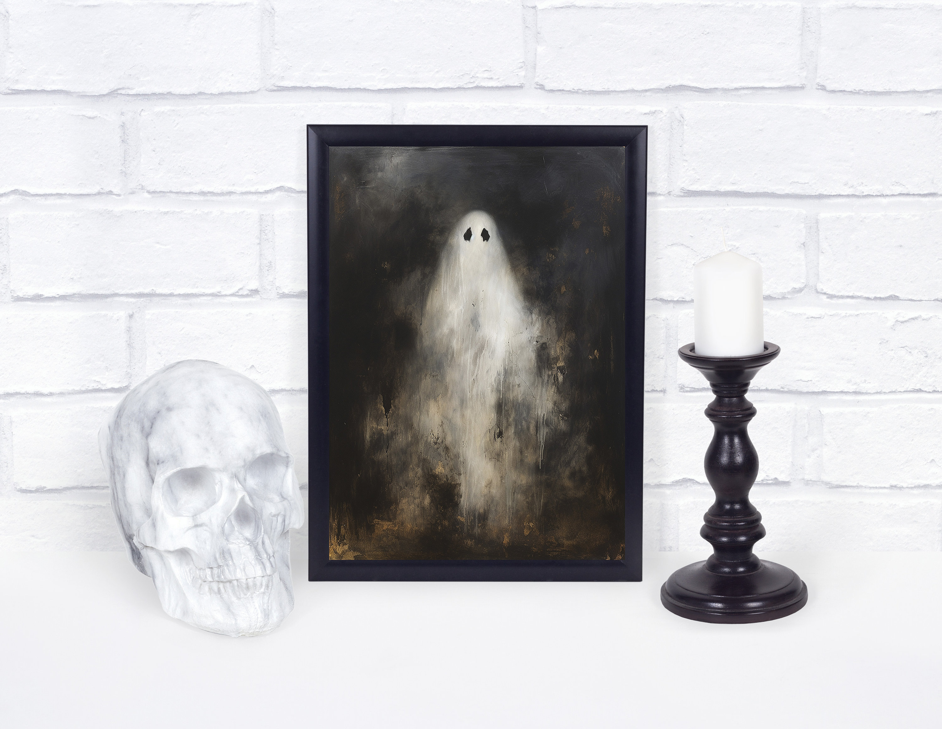 Ghost Print Halloween Wall Decor Printable Ghost Trendy Wall Decor Fall ...