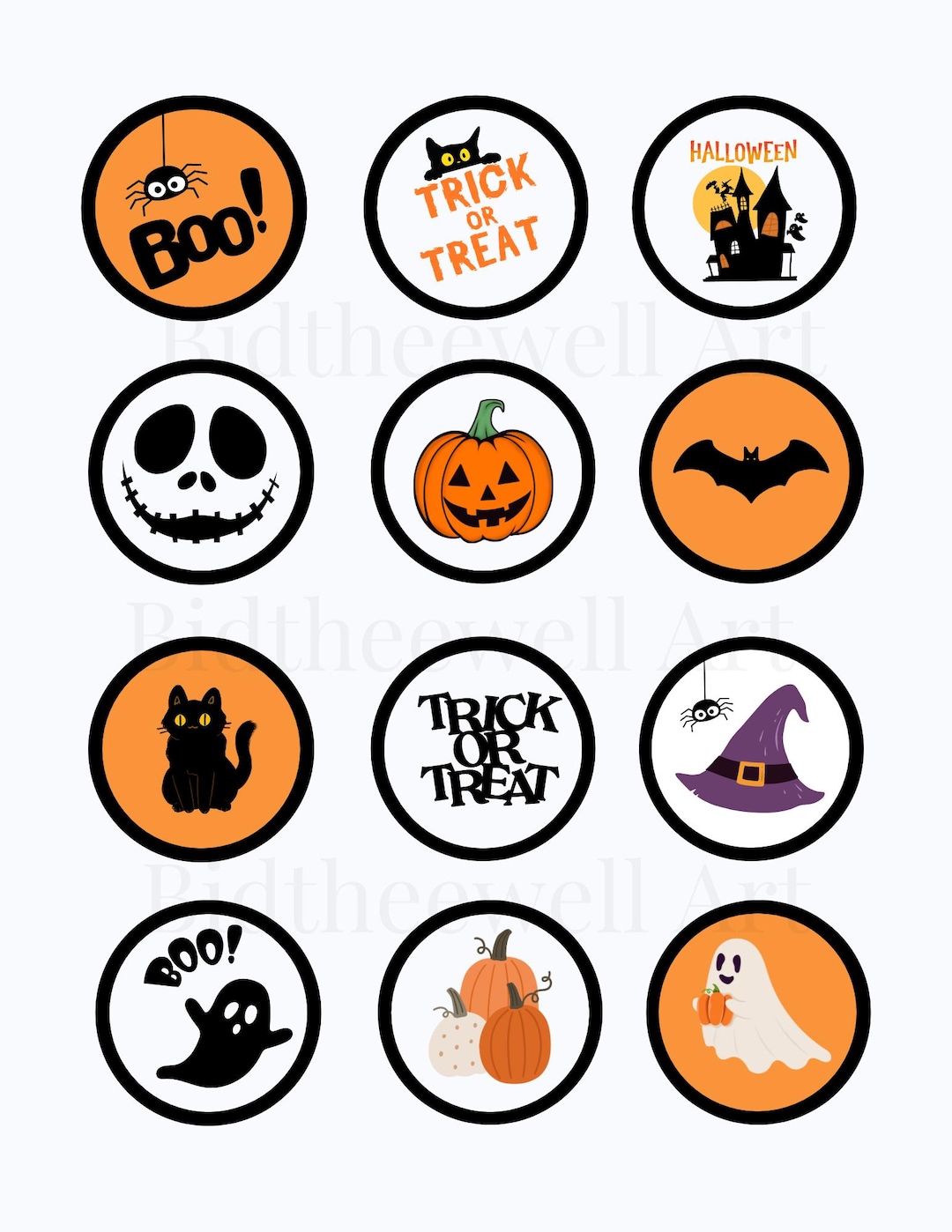 Halloween Cupcake Toppers: Spooky Party Decorations (digital Download ...