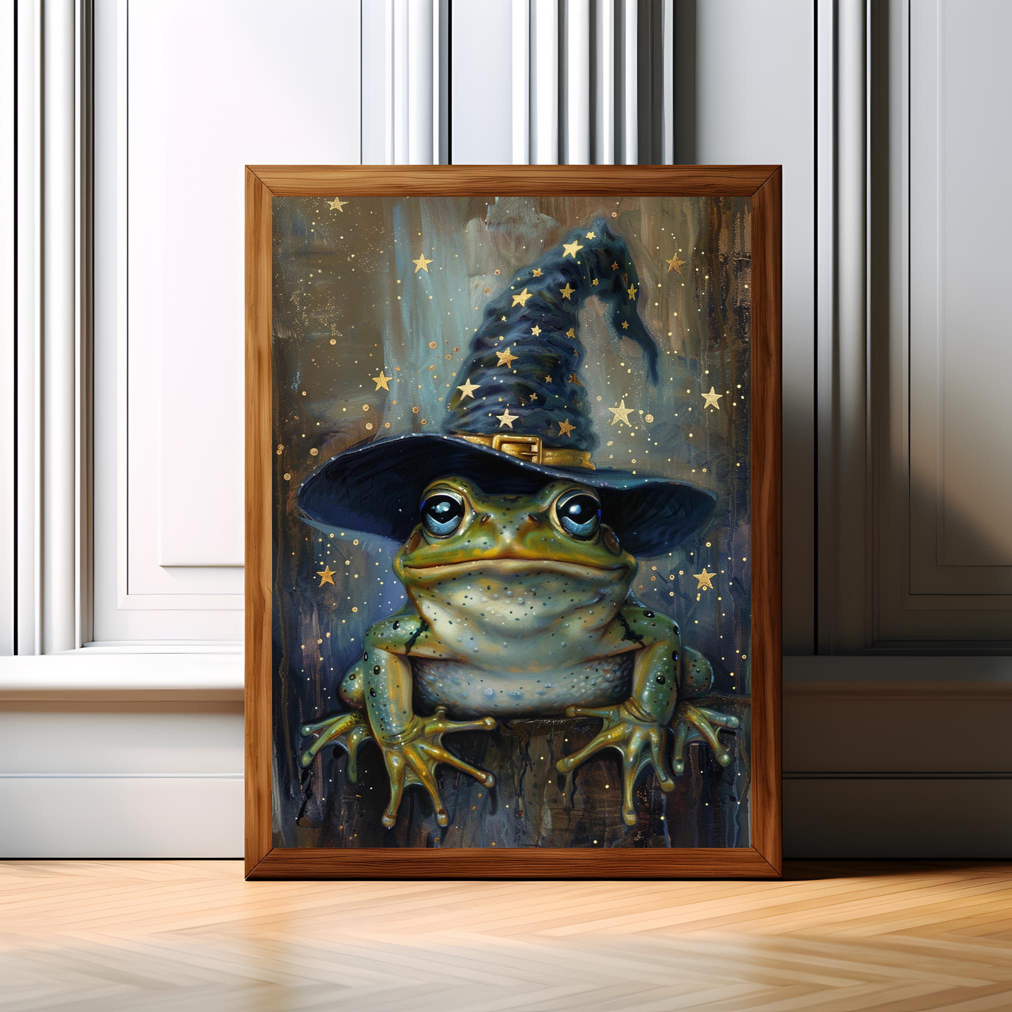 Wizard Frog Bidtheewell Digital Print Halloween Wall Decor Fall ...