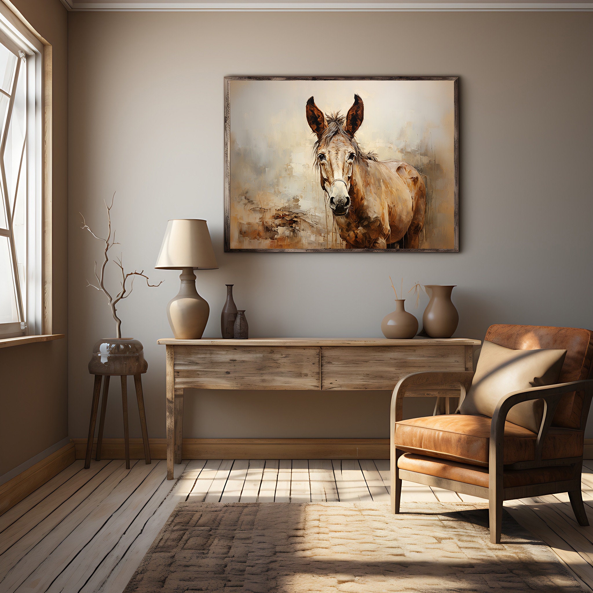 Bidtheewell Mule Framed Wall Art Print Mule Framed Large Gallery Art ...
