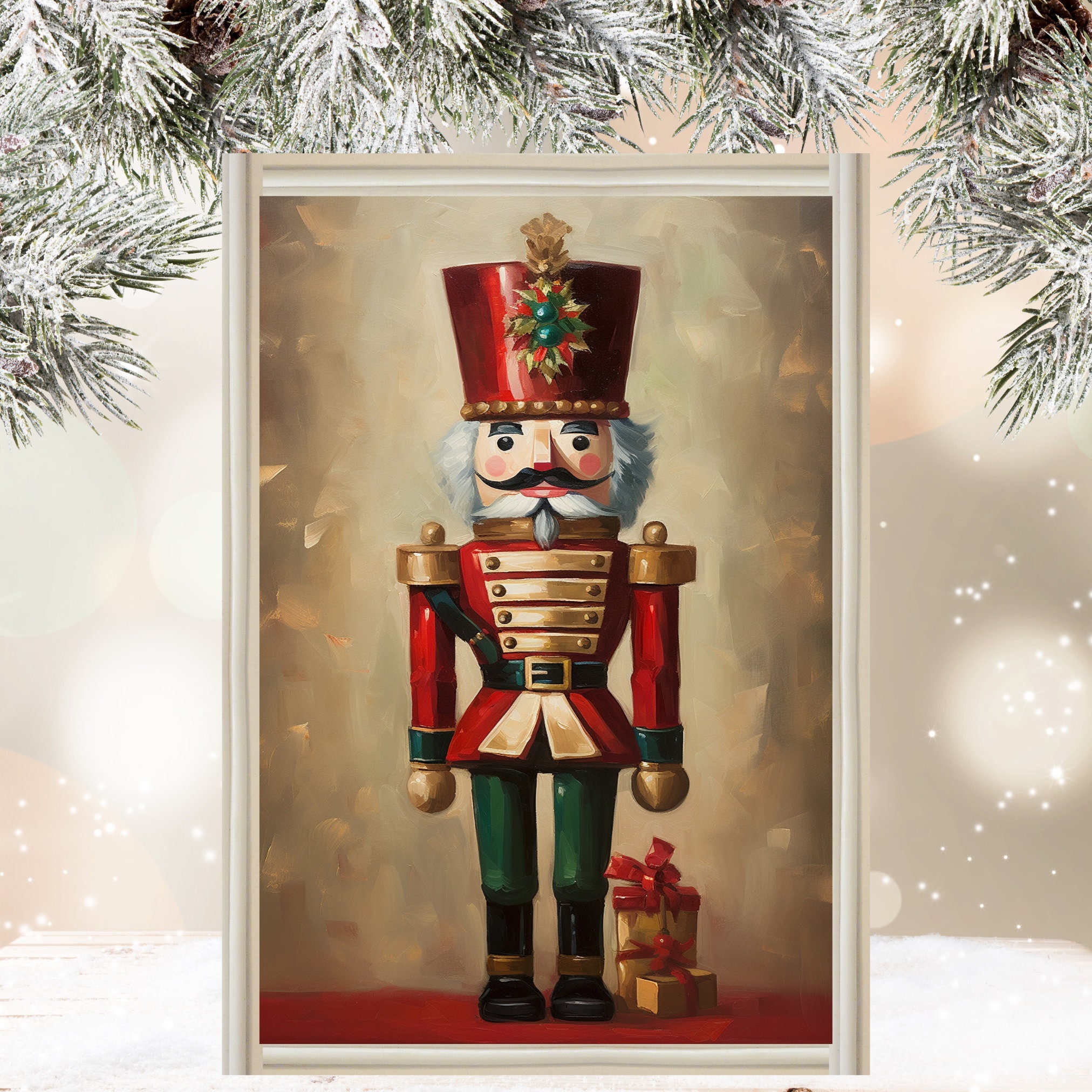 Bidtheewell Nutcracker Digital Print Christmas Wall Decor Printable ...