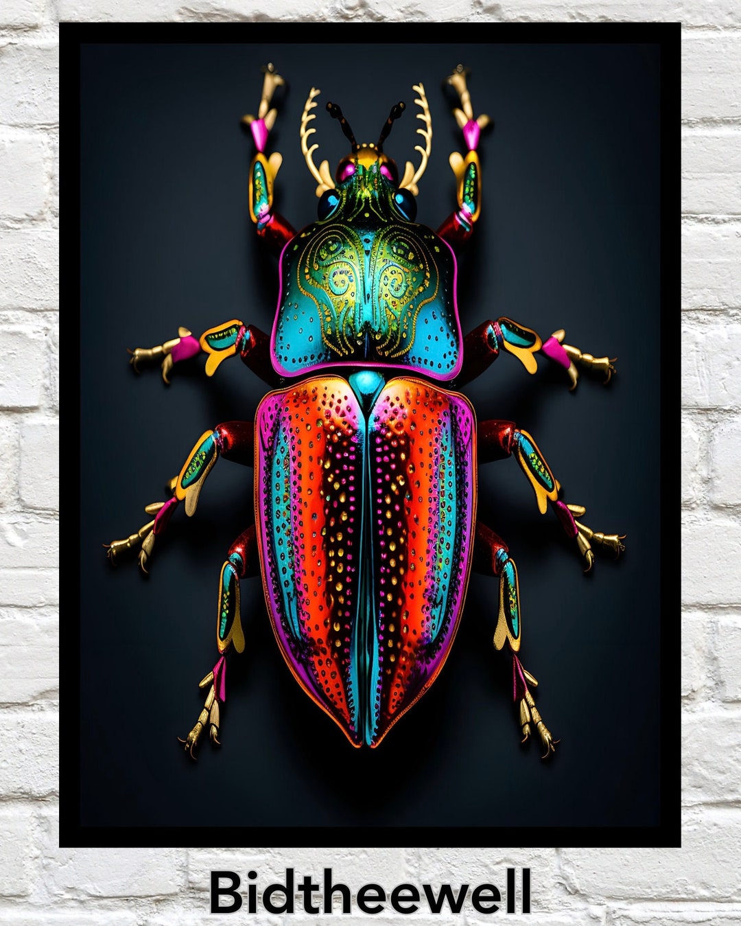 Bidtheewell Rainbow Scarab Digital Print Wall Decor Printable Scarab ...