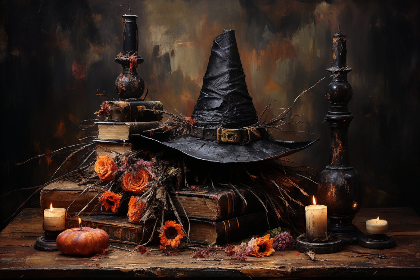 Witch Hat Print Halloween Wall Decor Printable Witch Hat Trendy Wall ...