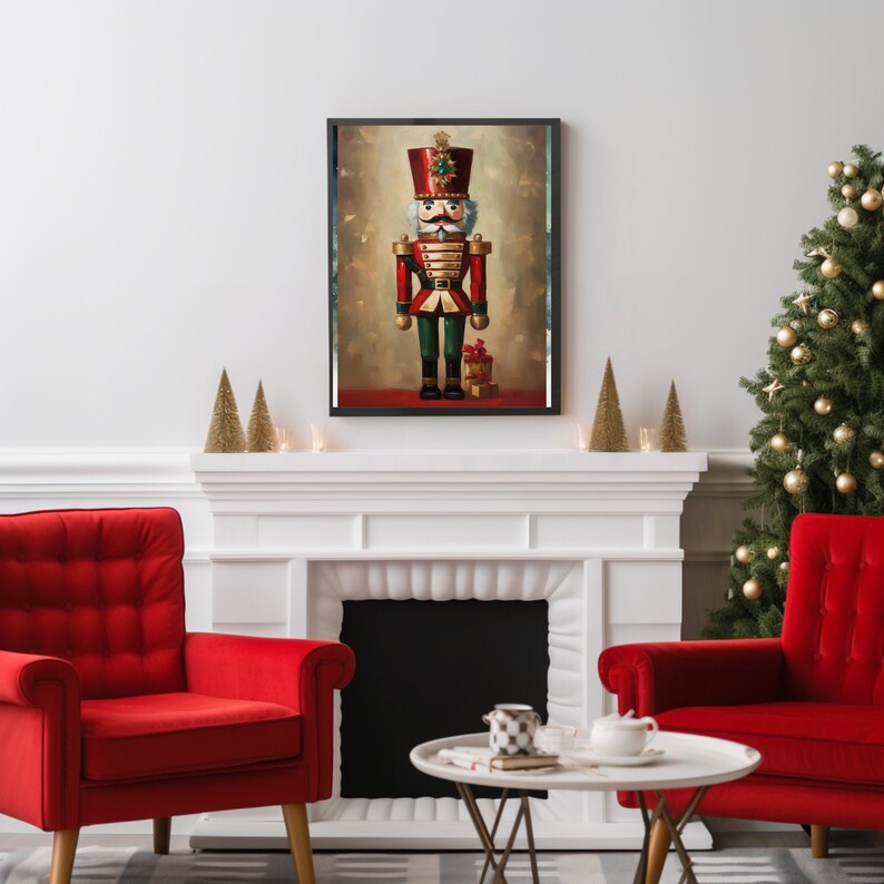 Bidtheewell Nutcracker Digital Print Christmas Wall Decor Printable ...