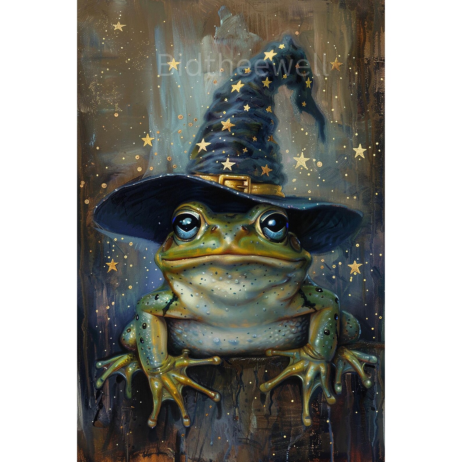 Wizard Frog Bidtheewell Digital Print Halloween Wall Decor Fall ...