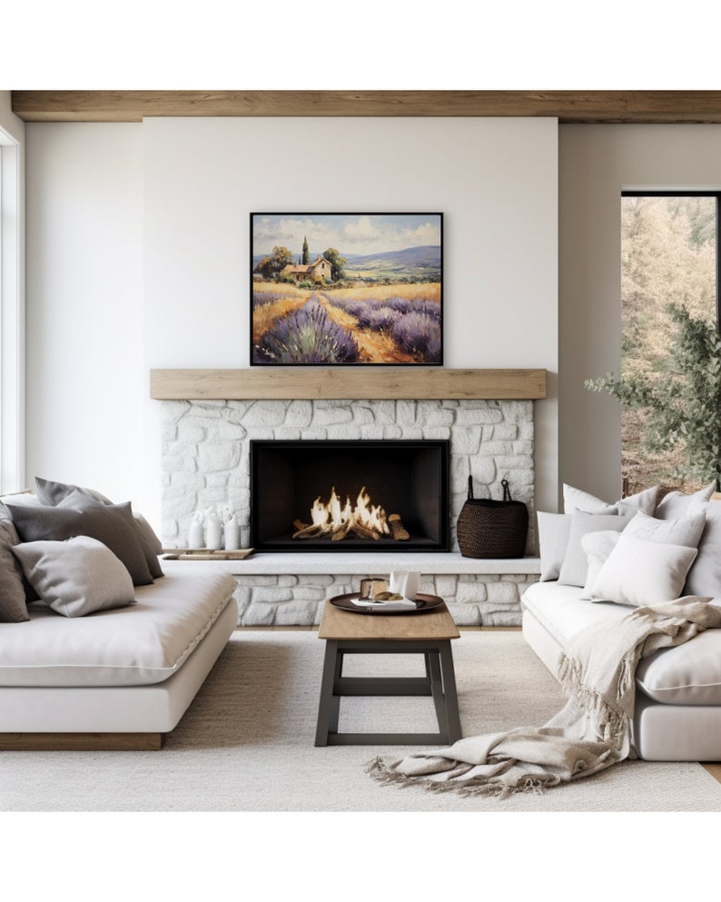 Bidtheewell French Countryside Digital Print Neutral Wall Decor ...