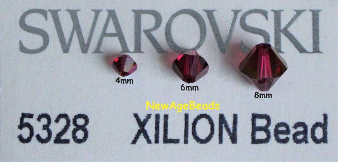 Ruby Brandy Swarovski Bicone Crystals (5328) 4mm, 6mm, 8mm - Etsy