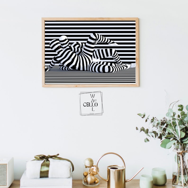 Spooning Sex Position Printable Wall Art Nudist Digital - Etsy
