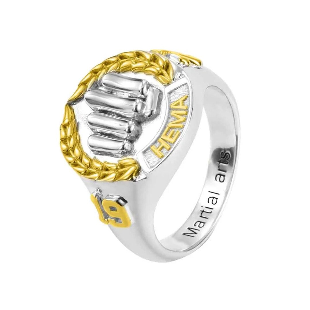 Custom-built Martial Art Championship Ring Initial Name and Number ...
