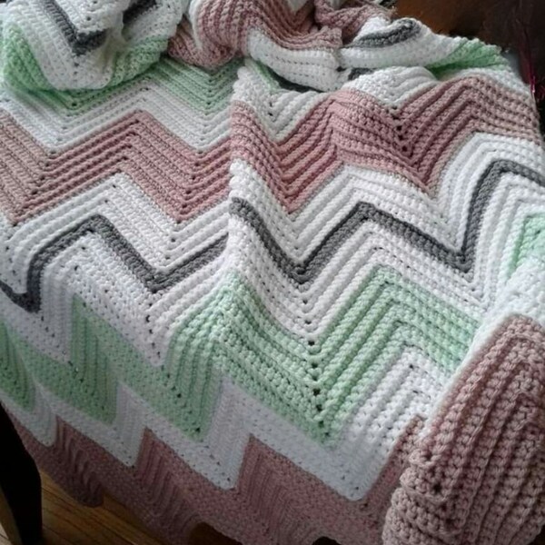 Chevron Afghan - Etsy