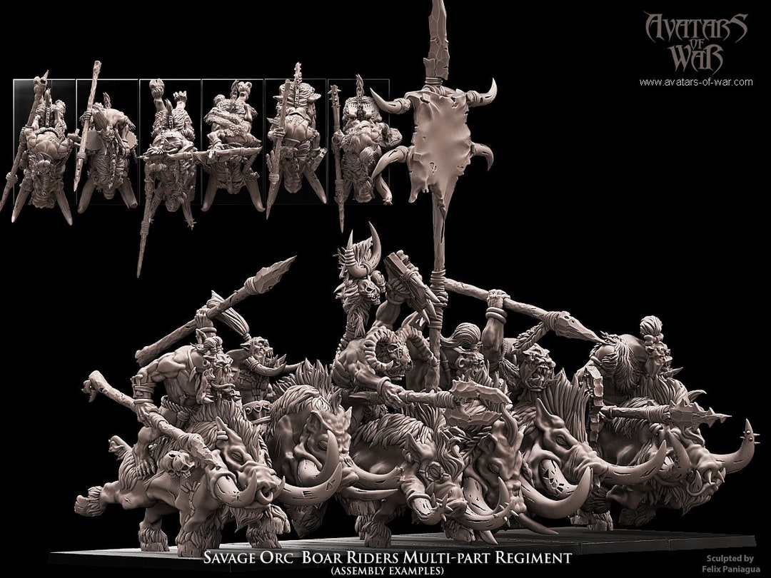 Savage Orc Boar Riders Multi-part Regiment - Etsy