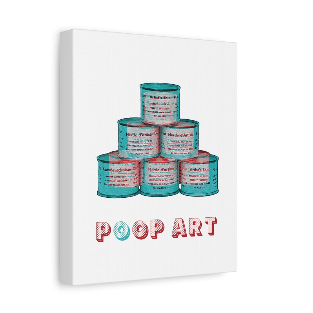 Poop Art | Matte Canvas, Different Sizes, Contemporary Art, 'art Pun ...