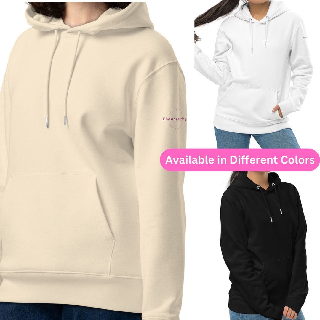 Women’s 100% Organic Cotton Natural Hoodie GOTS Certified Sustainable ...