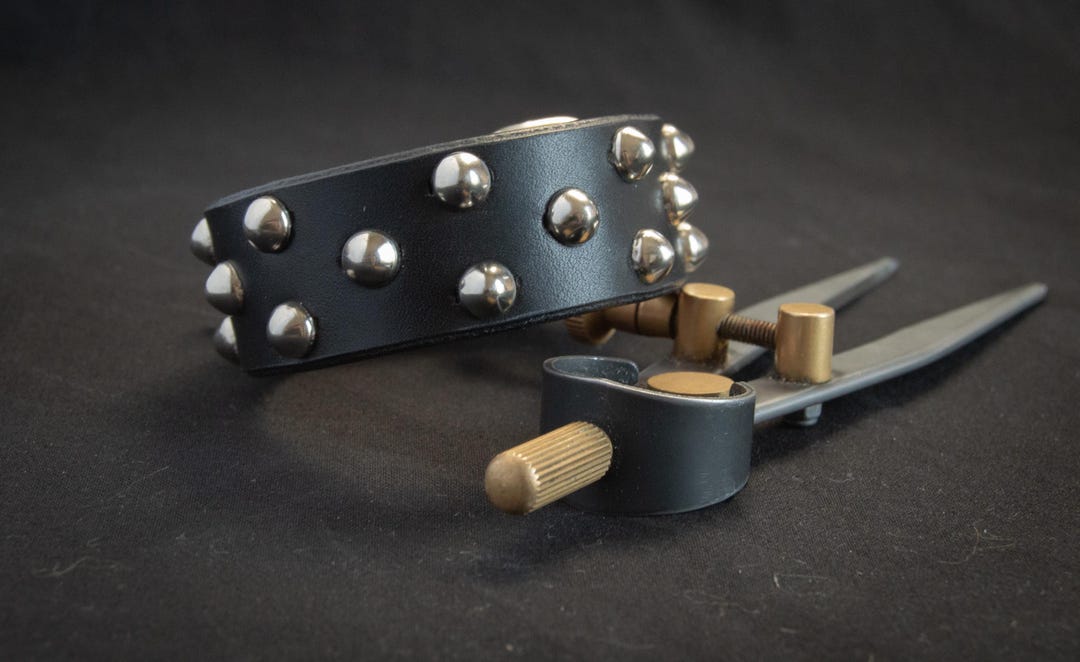 Tiny Cone Stud Leather Cuff Bracelet - Etsy