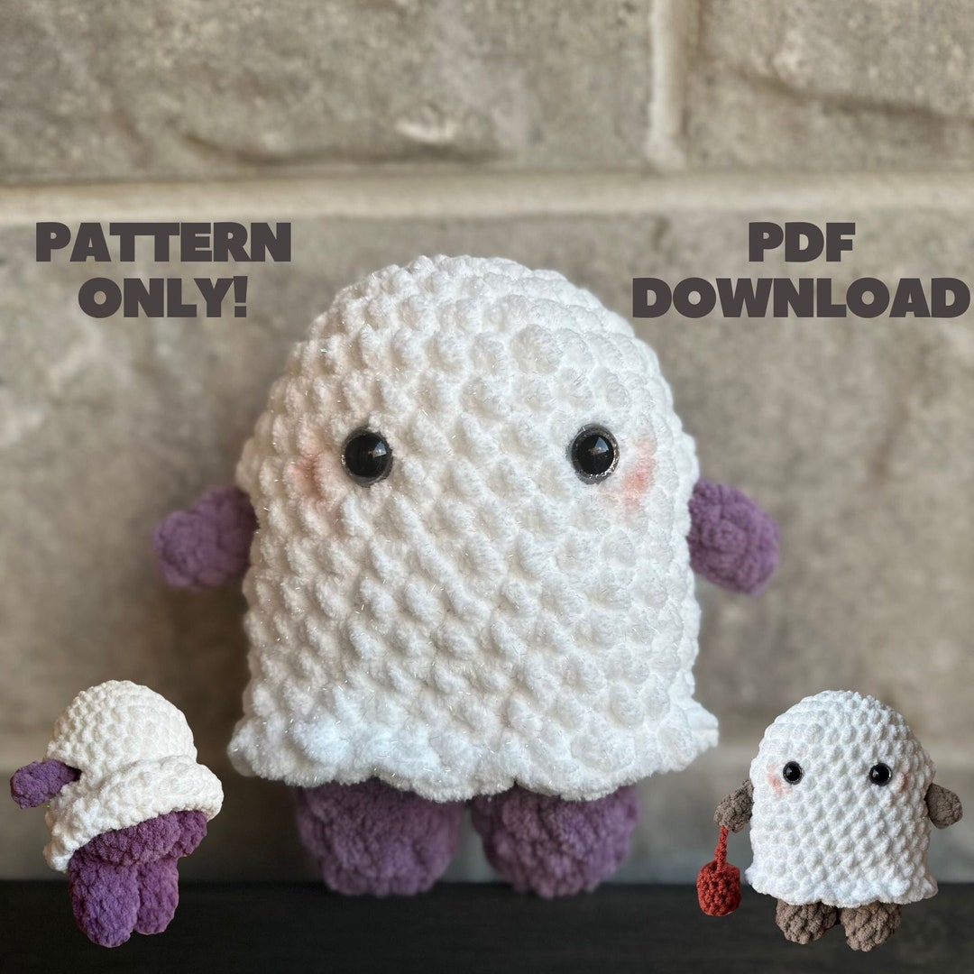 Spooky Halloween Thicc Ghost Amigurumi Crochet PDF PATTERN - Etsy