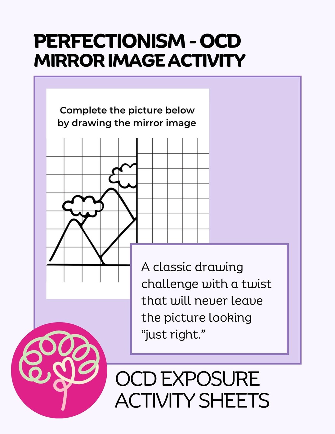 Mirror Image Activity - Perfectionism OCD Activity Sheets - PDF & PNG ...