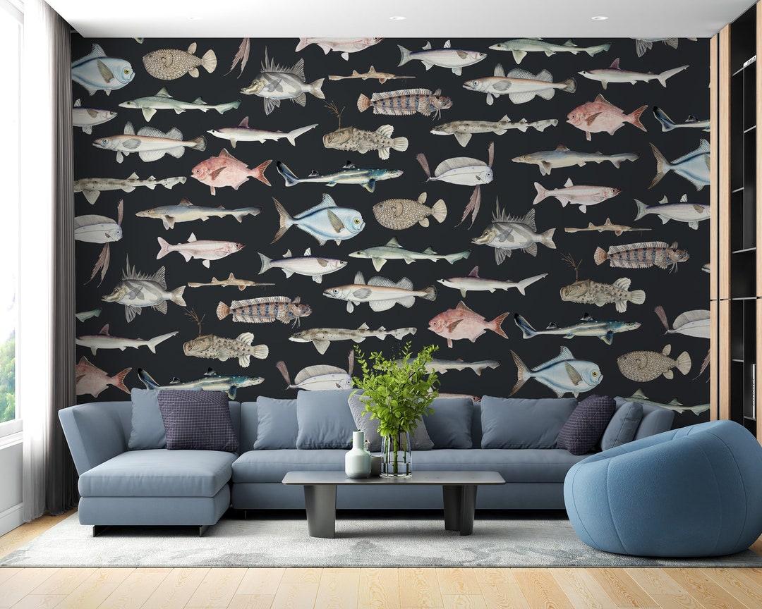 Sea Fish Species Wallpaper-sea Creatures Wall Mural-sea Fish Wall Mural ...