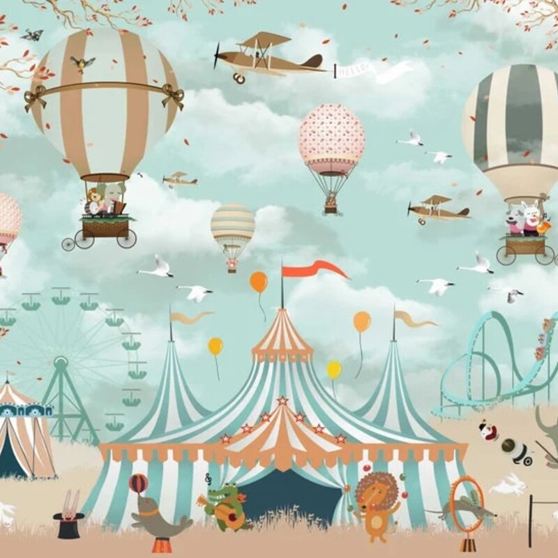 Circus Wall Mural - Etsy