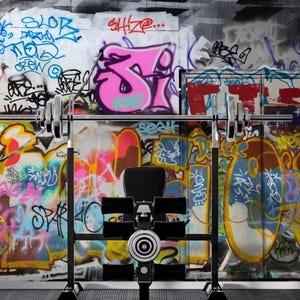 3D Looking Street Graffiti Wallpaper-3d Looking Graffiti Art Wall Mural ...