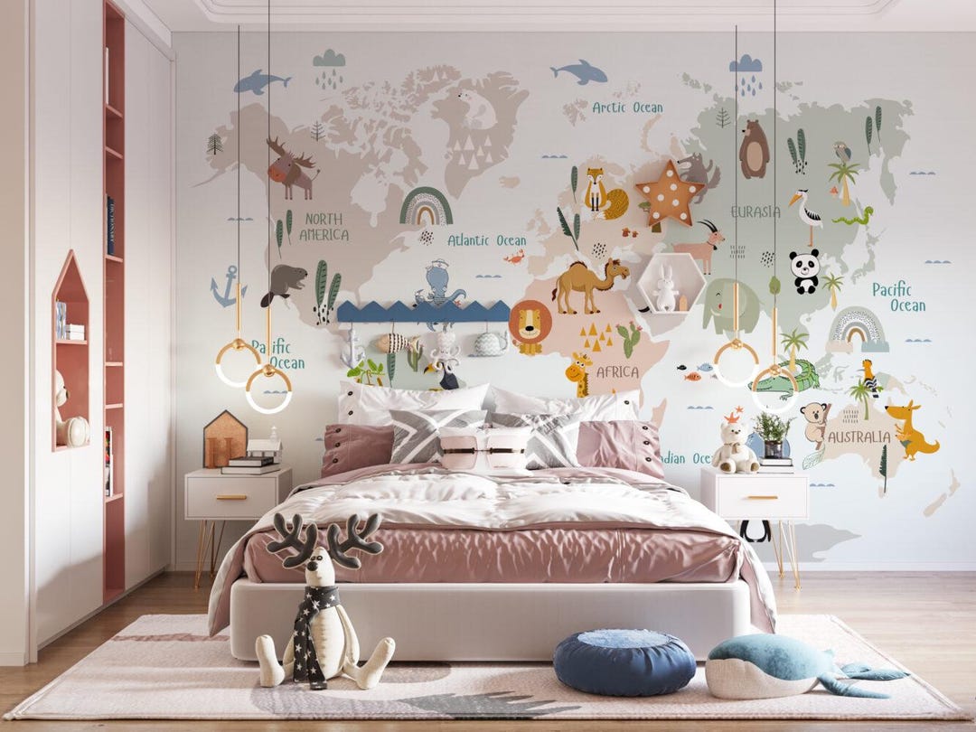 World Map of Animals Belonging to Continents Wallpaper-cute Animals ...