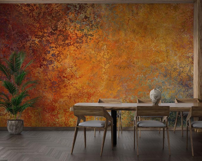 Copper Effect Wallpaper Mural | Rustic Effect - Etsy Canada