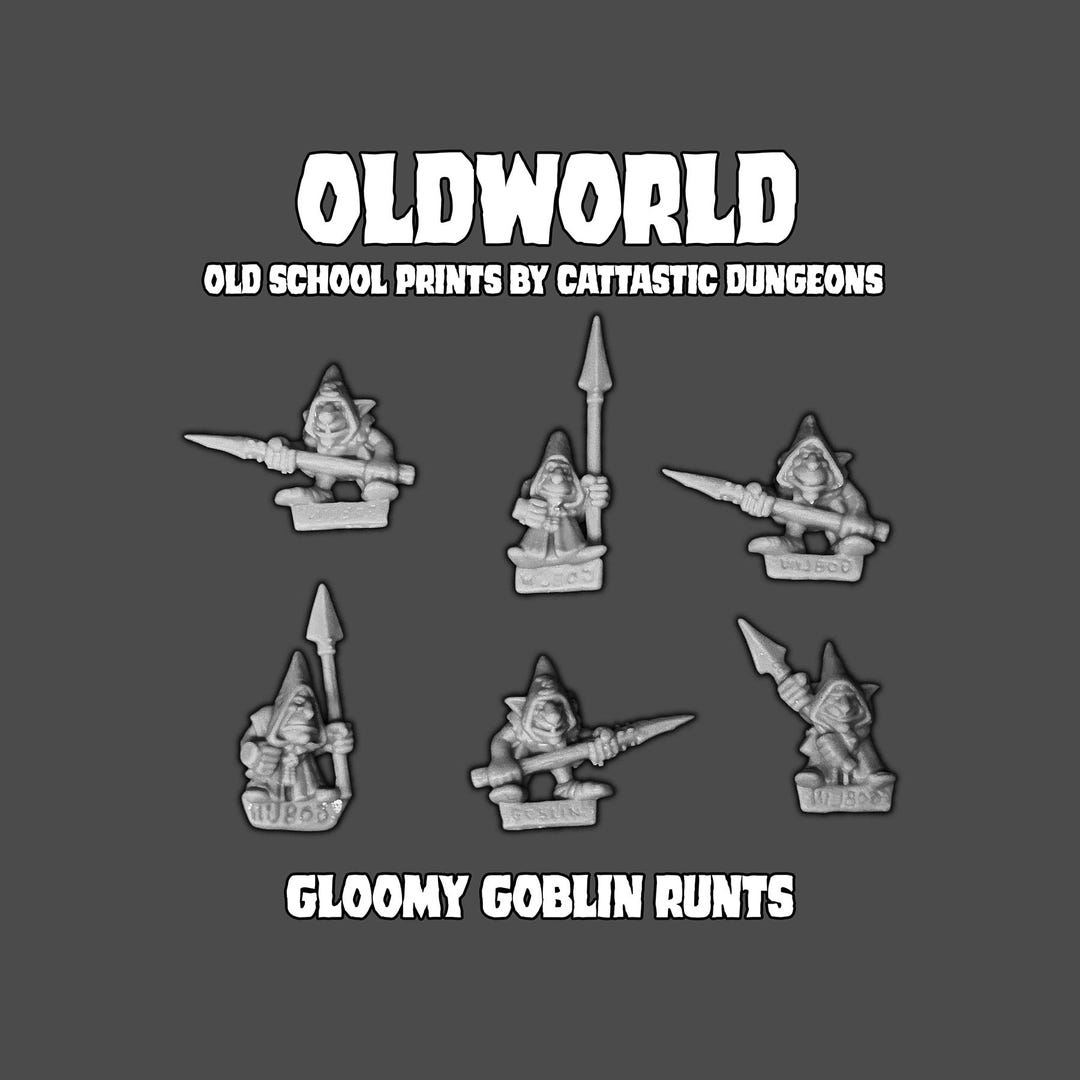 OLDWORLD / Gloomy Goblin Runts, 28mm Resin-printed Miniatures - Etsy