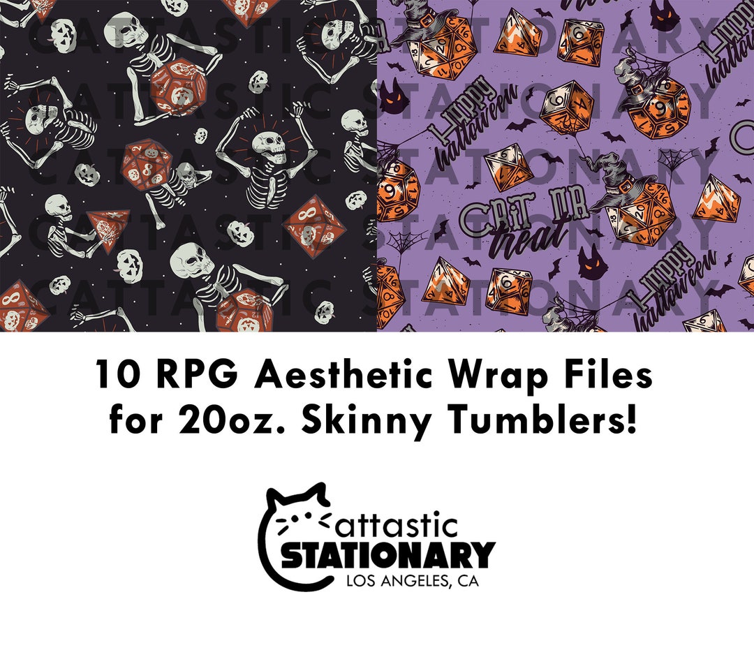 10 RPG Aesthetic 20oz Skinny Tumbler Wraps in PNG Format - Etsy