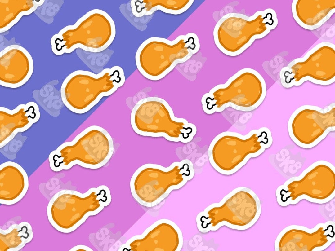 Chicken Leg Sticker / Drumstick Sticker / Food Sticker / Waterproof ...