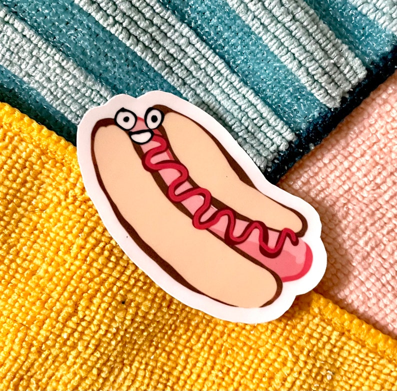 Wild Hot Dog Sticker / Hot Dog Sticker / Food Sticker / Water - Etsy