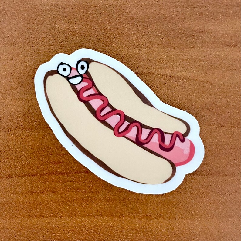 Wild Hot Dog Sticker / Hot Dog Sticker / Food Sticker / Water - Etsy