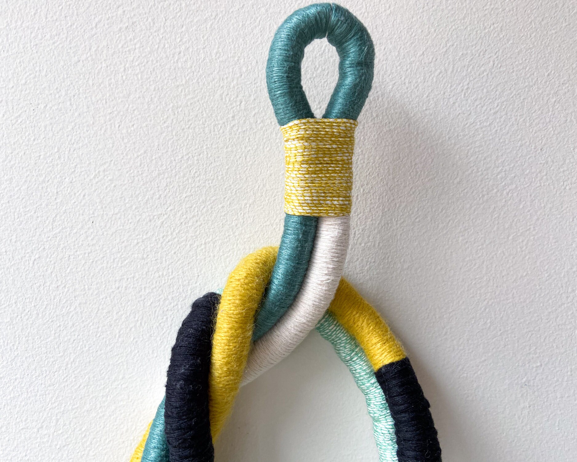 Modern Macrame Wrapped Knot Wall Hanging Contemporary Rope - Etsy