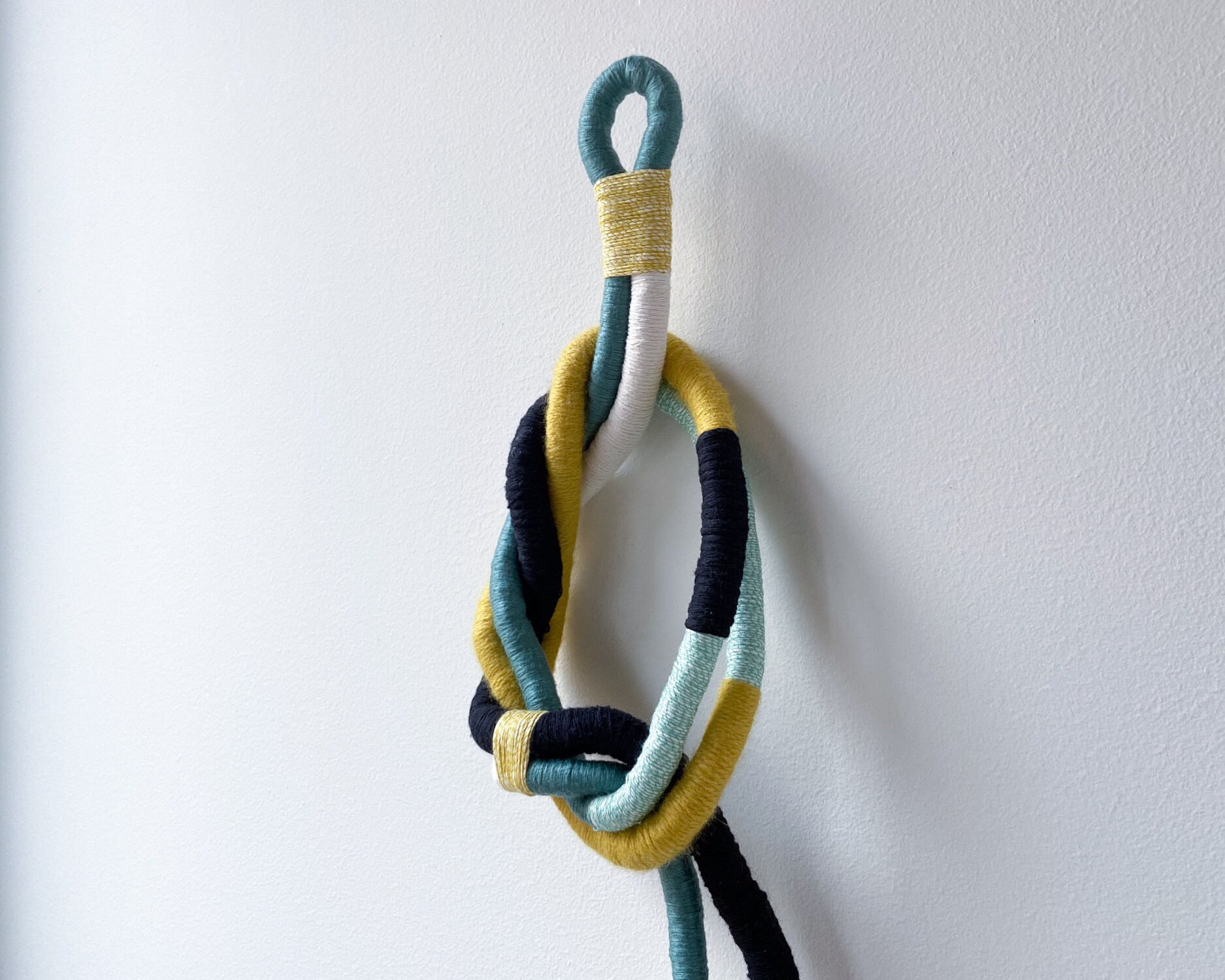 Modern Macrame Wrapped Knot Wall Hanging Contemporary Rope - Etsy