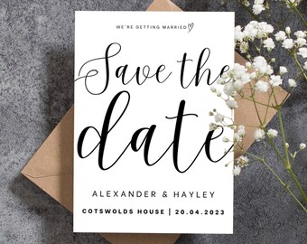 70's Retro Save the Date Template - Etsy