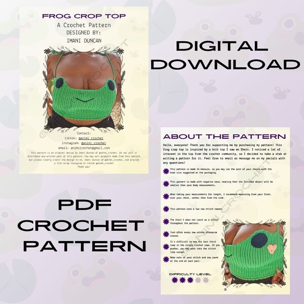 Crochet Frog Pattern - Etsy