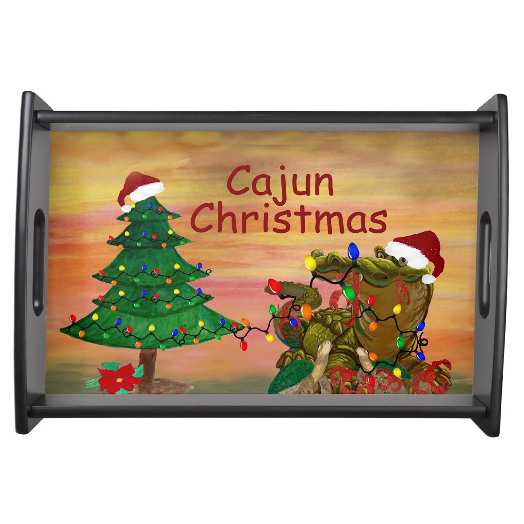 Cajun Christmas Bayou Home Holiday Serving Tray With My Art . - Etsy