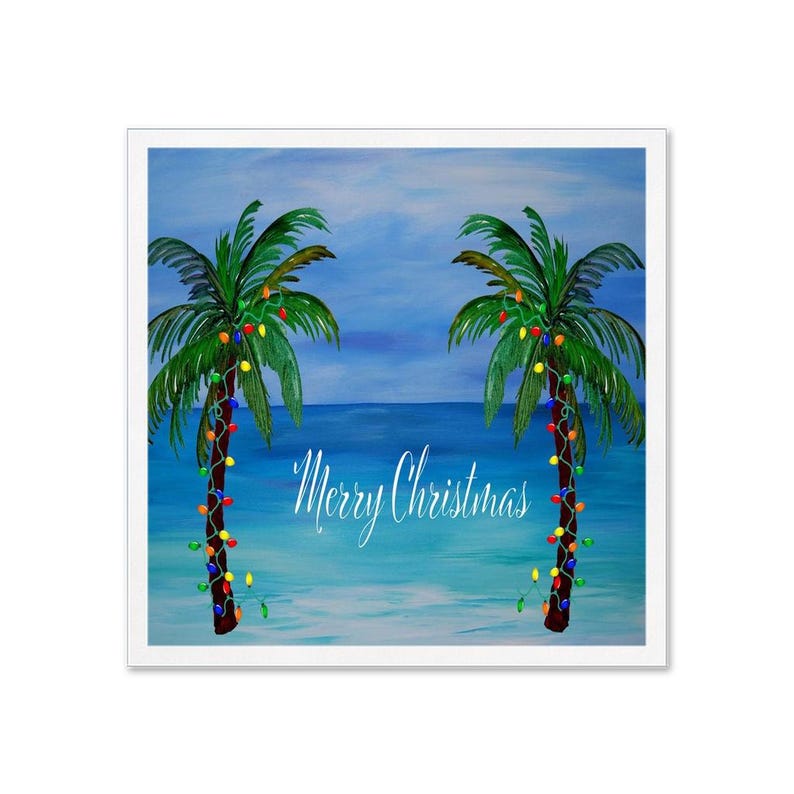 Tropical Christmas Palm Trees Holiday Party Paper Napkins. - Etsy