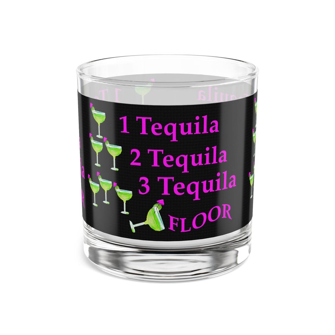 Tequila Rock Cocktail Bar Glass. Funny Margarita Barware 10 Oz Glass ...
