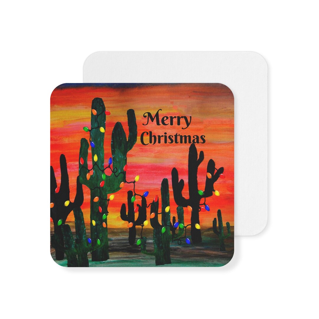 Christmas in the Desert Cactus Coasters, Party Favors Stocking Stuffers ...